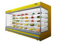 China Large Capacity Multideck Open Chiller with Fan Cooling and Remote System for Fresh Produce Display for sale