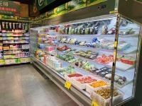 China Large Capacity Multideck Open Chiller with Fan Cooling and Remote System for Fresh Produce Display for sale