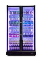China Large Capacity 800L/1200L Commercial Glass Door Beverage Display Refrigerator with Triple-Layer Anti-Fog Tempered Glass Doors and Intelligent Air-Cooling System for sale