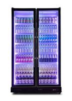 China Popular Commercial Soft Drink Display Cooler With Tricolor LED Light for sale