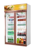 China Air Cooling Glass Door Beverage Cooler Supermarket Refrigerator 5 Layers for sale