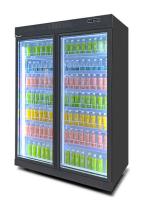 China Remote Type Large Space Beverage Display Fridge With 2 3 4 5 Glass Doors for sale