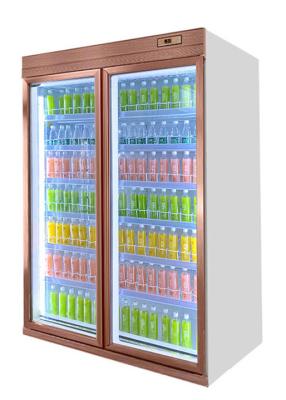 China Air Cooling Soft Drink Display Refrigerator With Self Closing Door for sale