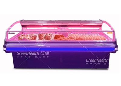 China Supermarket Display Meat Chiller Food Refrigerated Showcase Open Style for sale