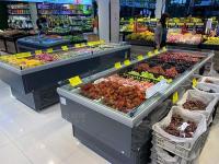 China Top Open Type Display Commercial Horizontal Fruit And Vegetable Chiller for sale