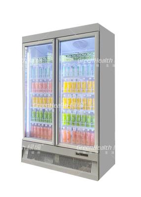China Standard Type Single / Double Door Vertical Cooler For Drinks Display for sale