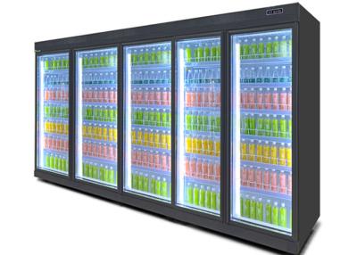 China Multi Doors Supermarket Upright Glass Door Commercial Beverage Display Cooler for sale