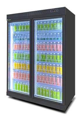 China Swing Doors Full Glass Beverage Refrigerator With Custom Service for sale