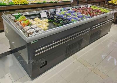 China Factory Supply Fruit Shop Open Display Cooler Island Type For Commercial Use for sale