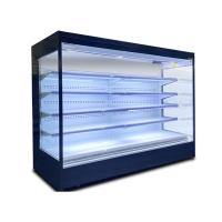 China Upright Commercial Large Open Deck Chillers For Drinks Fruits for sale