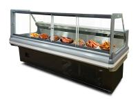 China Two Side Open Thickened Glass Sliding Door Deli Food Refrigerator With Stainless Steel for sale