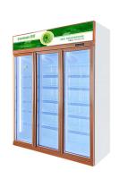 China Nice Appearance Luxury Commercial Beverage Fridge 3 Door Upright Display for sale