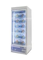China Factory Supply Frozen Food Vertical Display Freezer With Adjustable Shelves for sale
