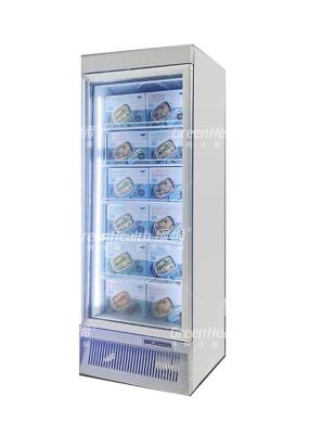 China Factory Supply Frozen Food Vertical Display Freezer With Adjustable Shelves for sale