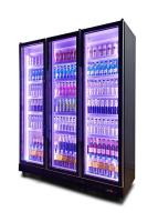 China Glass Door Beer Fridge Drink Beverage Cooler And Chiller With Colorful LED for sale