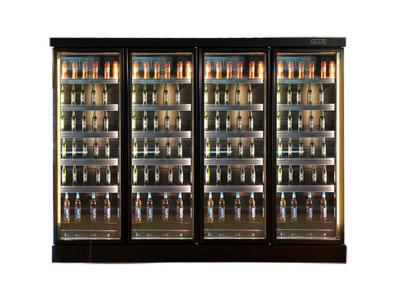 China 4 Glass Door Multi Deck Refrigerator Dairy Storage Chiller 2-8 Degree for sale