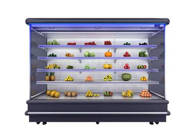 China Factory Price Fruit Shop Vertical Open Front Supermarket Display Chiller for sale