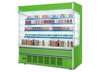 China Plug In Compressor Vertical Open Air Display Cooler For Beverage for sale