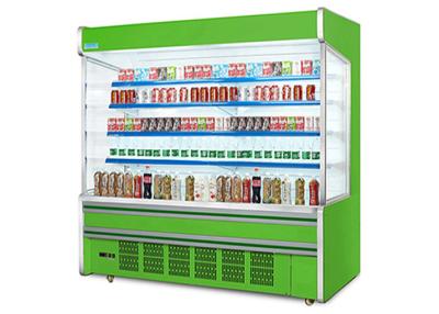 China Plug In Compressor Vertical Open Air Display Cooler For Beverage for sale