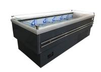 China Eco Friendly Open Cooked Food Fresh Fruit Display Fridge Cooler 700L 3 Meter Length for sale