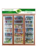 China 452L Commercial Beverage Cooler LED Light No Frost Vertical Juices Display Chiller For Hypermarket for sale