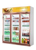 China Supermarket Beverage Display Chiller With Self Rebound Glass Door for sale