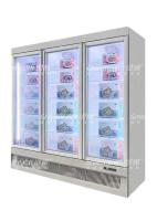 China Self Defrost Frozen Glass Door Freezer 1600L Secop Compressor for sale