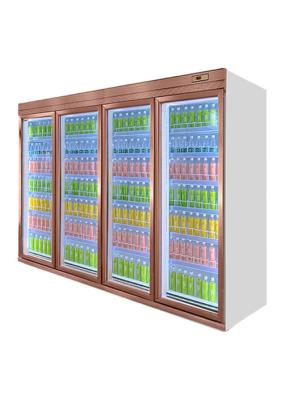 China 1800W Commercial Beverage Cooler Glass Vitrine Drinks Upright Showcase For Retail Store for sale