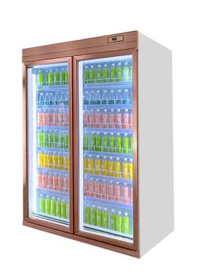 China Upright Glass Door Display Cold Drink Fridge For Convenience Store 1500L/N for sale