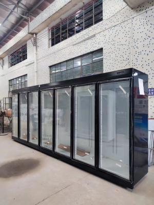 China R22a Air Cooling Vertical Front Glass Door Cooler High Capacity For Drinks for sale