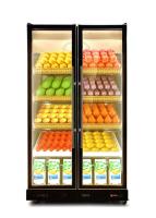 China 3 Light Color 740L Air Cooling Glass Door Bottle Cooler Display Fridge for sale