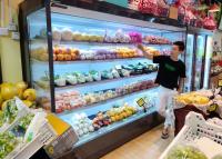 China 3600W Low Noise Commercial Display Freezer Multideck Open Drinks Milk Display Fridge For Shop for sale