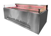 China Energy Saving Stainless Steel Body Counter Fish Display Refrigerator for sale