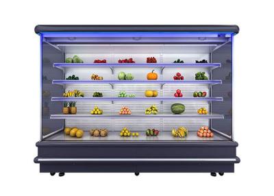 China Air Curtain Remote Upright Multideck Open Chiller Refrigerator For Supermarket for sale