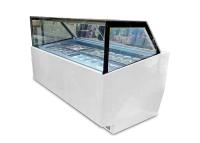 China Commercial 16-Pan Ice Cream Display Freezer with Sliding Glass Door and Danfoss Compressor for sale