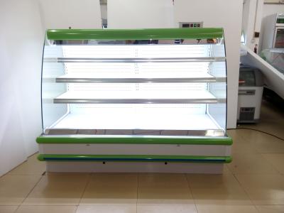 China Coated Steel Body Open Deck Chillers 8ft Long Vegetable / Meat Refrigerated Showcase for sale