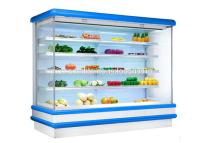China Grocery Multideck Open Chiller Drink Vegetable Fruits Display Fridge for sale