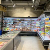 China Custom Multideck Open Air Cooler Hypermarket Air Display Chiller for sale