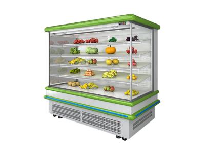 China Shop Glass Layer Multideck Open Chiller Built In System for sale