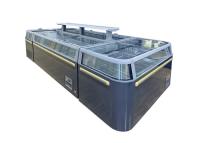 China Supermarket Sliding Door Deep Chest Freezer Combined Refrigerator for sale