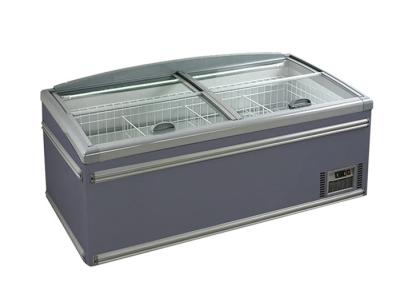 China Commercial Glass Combine Island Freezer R290 High Efficiency for sale