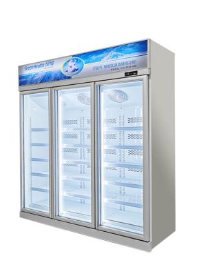 China Automatic Defrost Commercial Display Freezer R290 Drink  Ice Cream Refrigerator for sale
