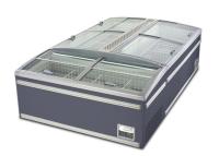 China Large Volume Sliding Door Ice Cream Refrigerator Island Display Freezer R404a 1040L for sale