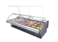 China Front Flip Door Meat Display Chiller Refrigerated Hot Deli Showcase 232L for sale