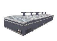 China Commercial Vegetable And Fruit Island Display Freezer With LED Light for sale