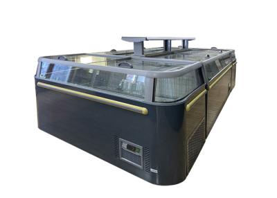 China -18~-22℃ Commercial Supermarket Island Freezer Sliding Glass Door Frozen Island Combine Freezer for sale