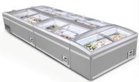 China Fan Cooling Supermarket Island Freezer With Famous Brand / Commercial Meat Display Refrigerator for sale
