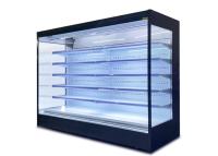 China Large Capacity Refrigerated Display Cabinet R134a Commercial Right Angle Chiller for sale
