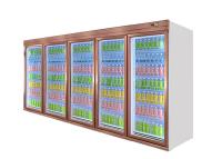China 2250L Remote Glass Door Beverage Refrigerator Showcase Champagne White for sale