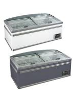 China Sliding Door R134a Island Freezer Refrigerator Counter Display Case for sale